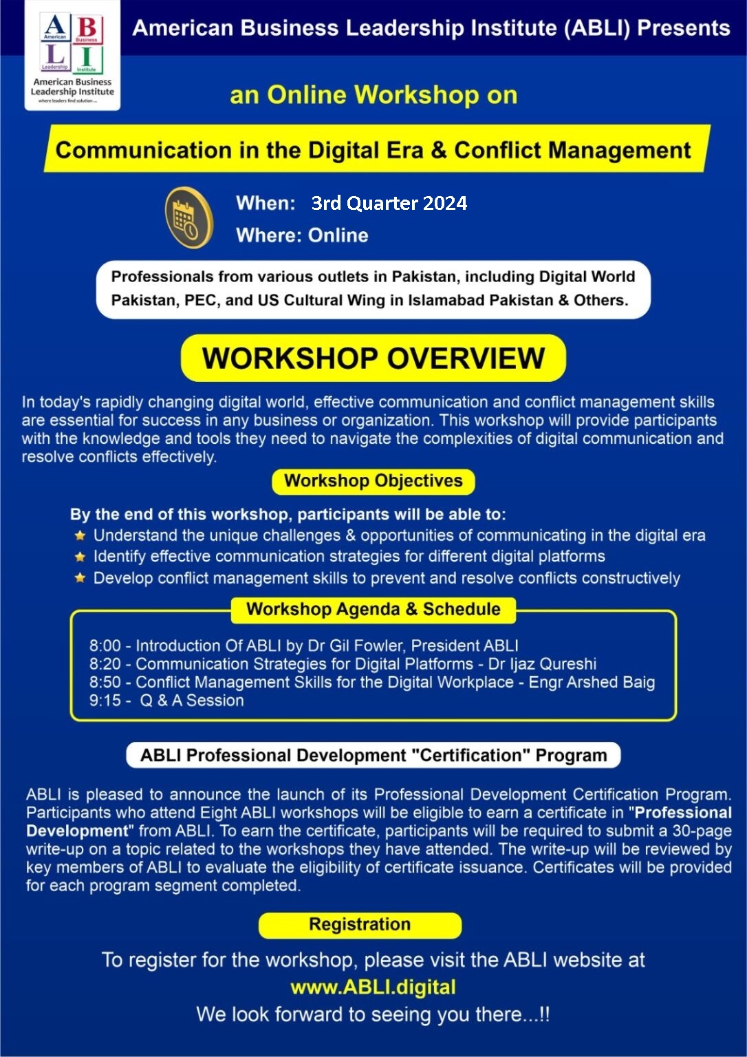 Work Shop – ABLI